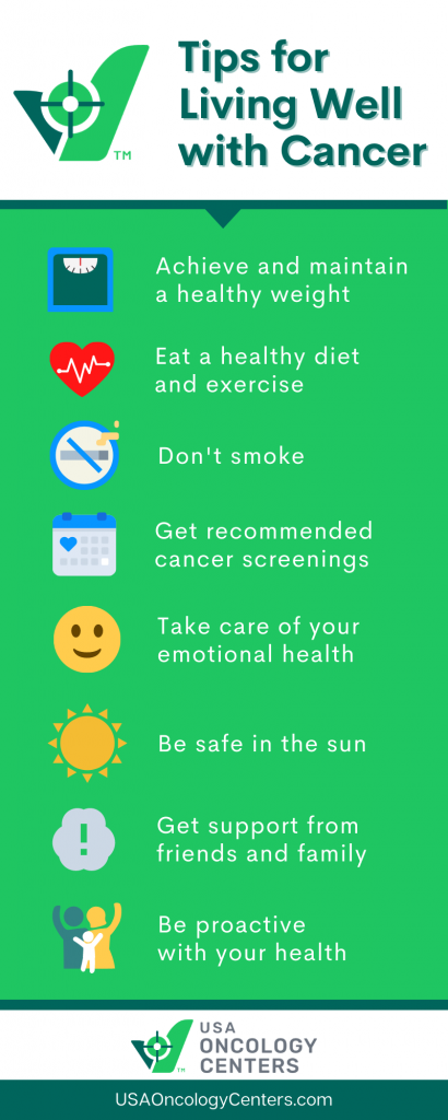 Tips for Living Well with Cancer | USA Oncology Centers